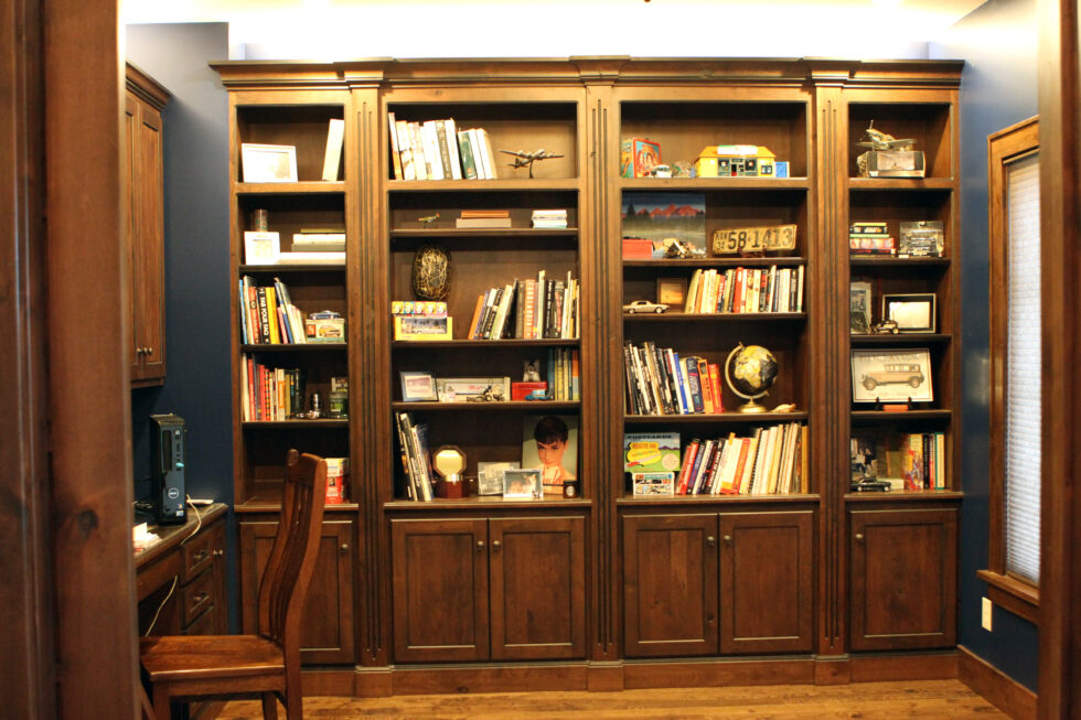 Rustic Cherry Library - Wheat Country WoodWorks LLC